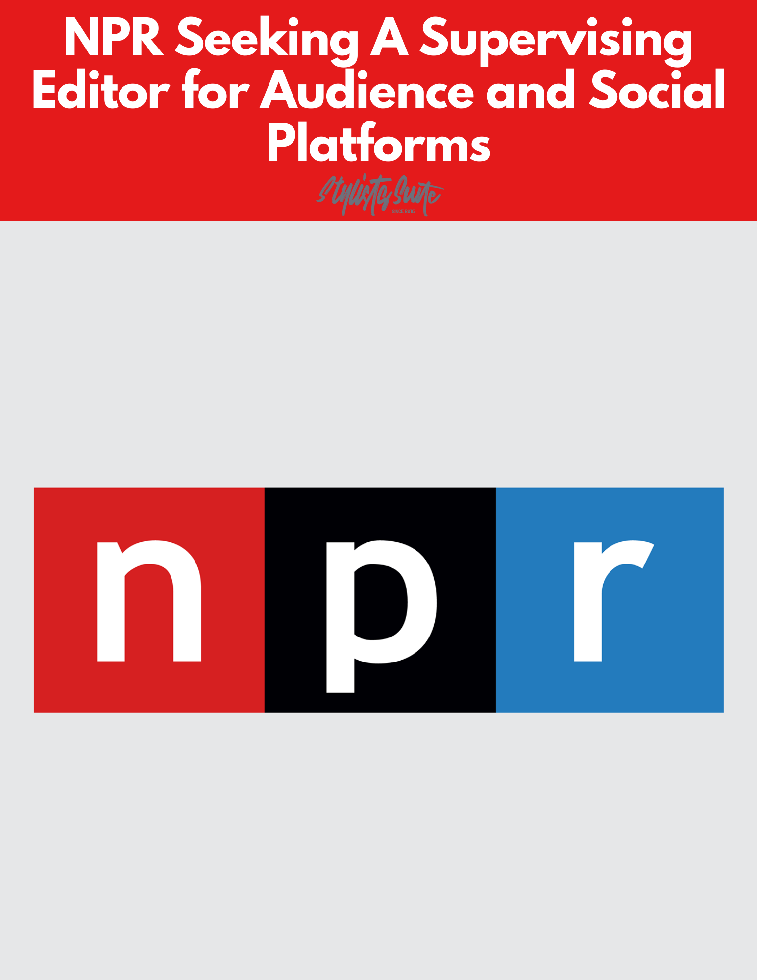 NPR Digital News Director Needs Supervising Editor For Audience and So ...